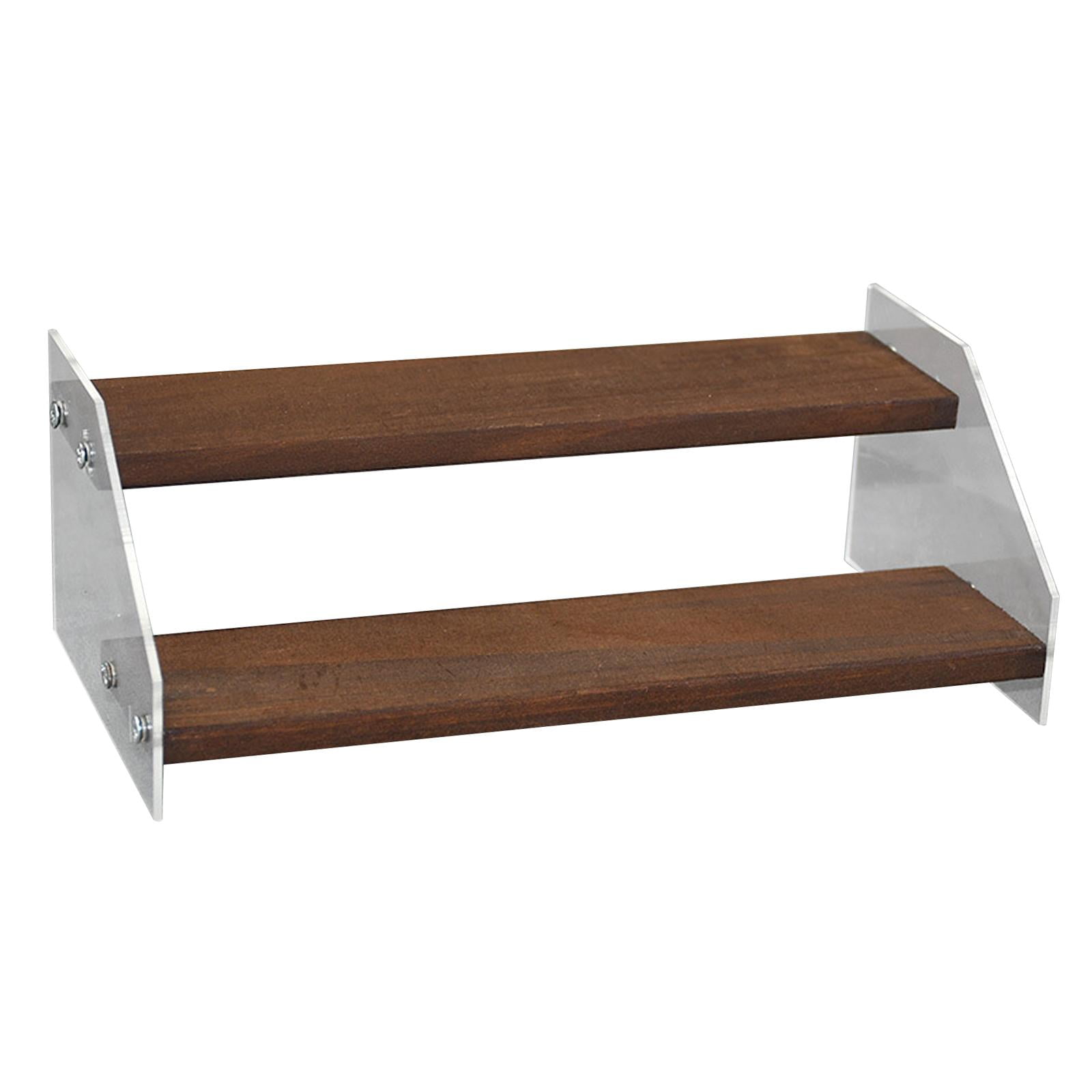 Wooden Acrylic Display Rack Organizer 7.9inch Long Professional ...