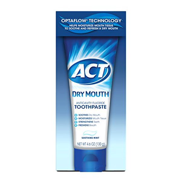 Act Dry Mouth Anticavity Fluoride Toothpaste Soothing Mint 4.6 Oz ...