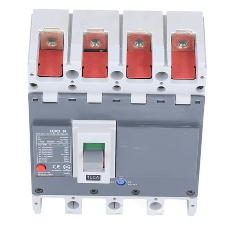 MCCB Circuits Breakers, 4P Circuit Breaker Overload Protections 100A ...