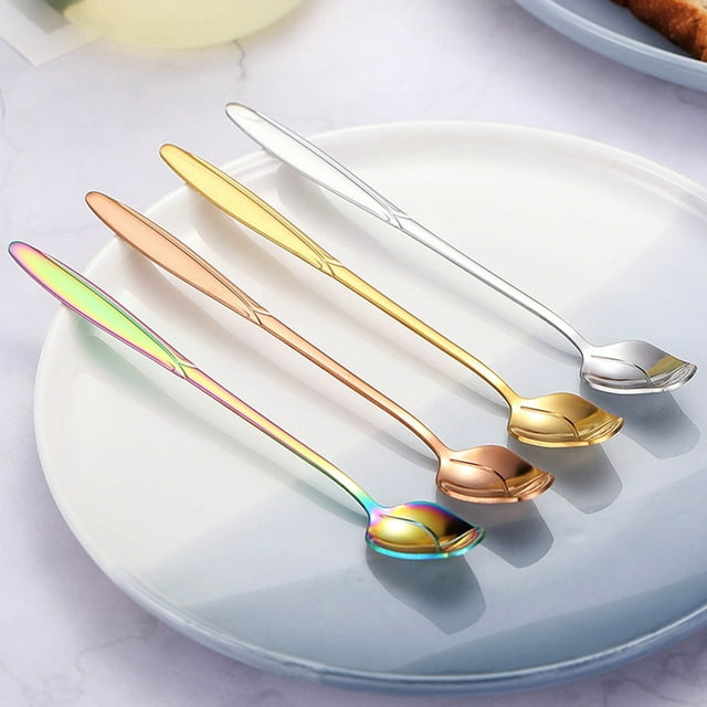 opvise Long Handle Comfortable Grip Food Grade Coffee Teaspoon ...