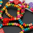 ZPAQI Fashion Stretch Bracelet 12 Pcs/Set Colorful Wooden Bracelet ...