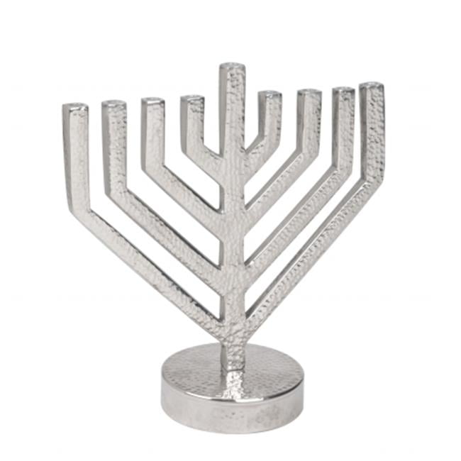 Giftmark M-663 Hammered Aluminum Menorah With Round Base - Walmart.com