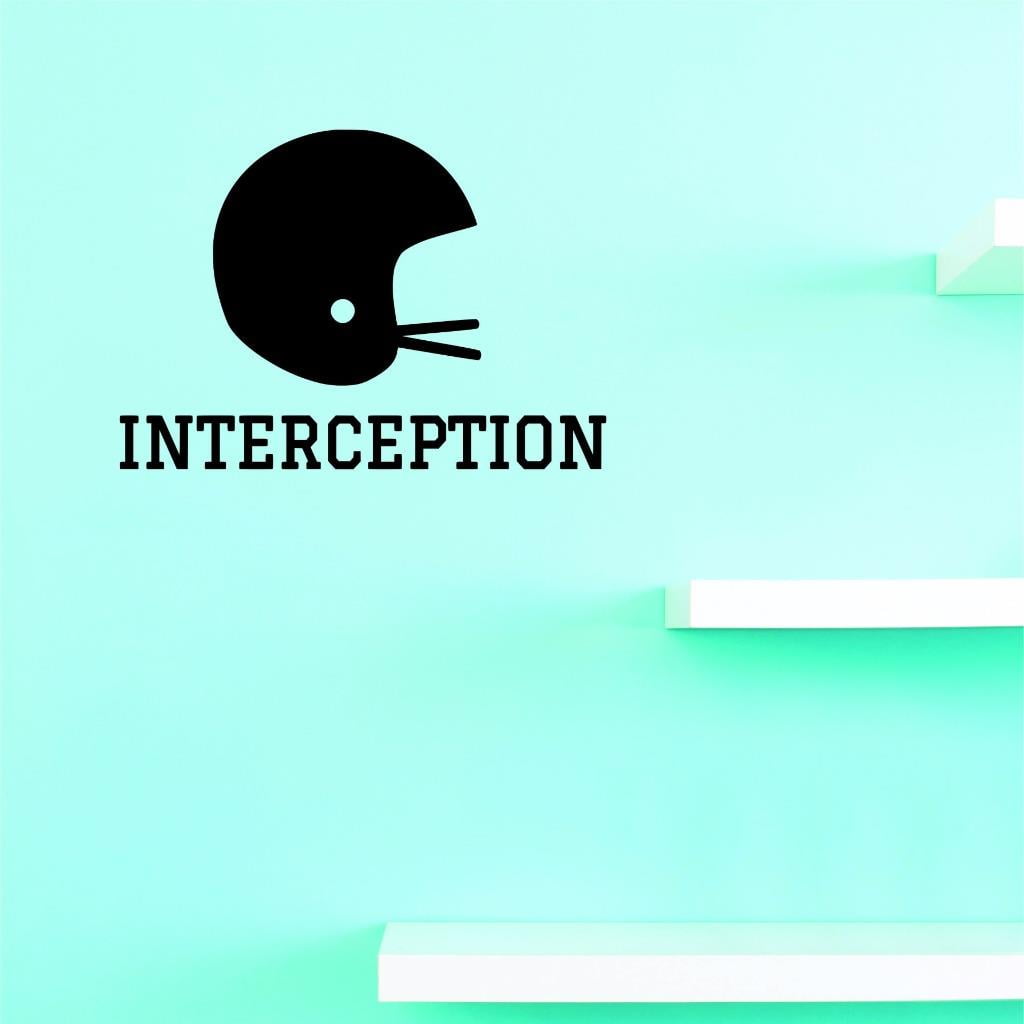 Custom Decals Interception Wall Art Size: 20 X 20 Inches Color: Black ...