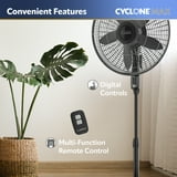 Lasko Cyclone Max 18" 4-Speed 23 ft/S High-Velocity Remote Controlled ...