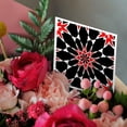 3drose, Bizarre Red Black and White Pattern 3, 6 Greeting Cards with ...