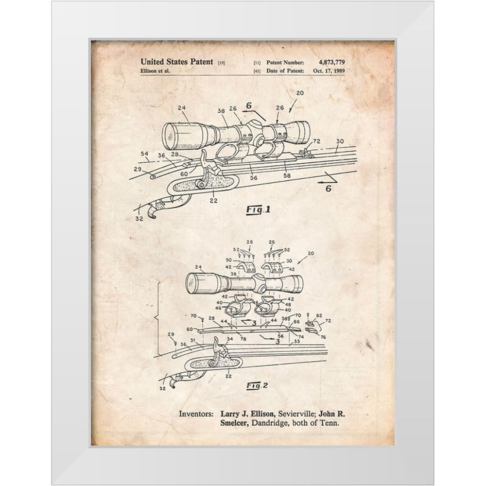 Borders, Cole 19x24 White Modern Wood Framed Museum Art Print Titled ...