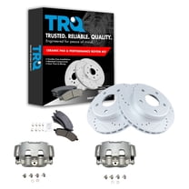 TRQ Front Brake Pad & Rotor Kit Brake Caliper Brake Pads Brake Rotor ...