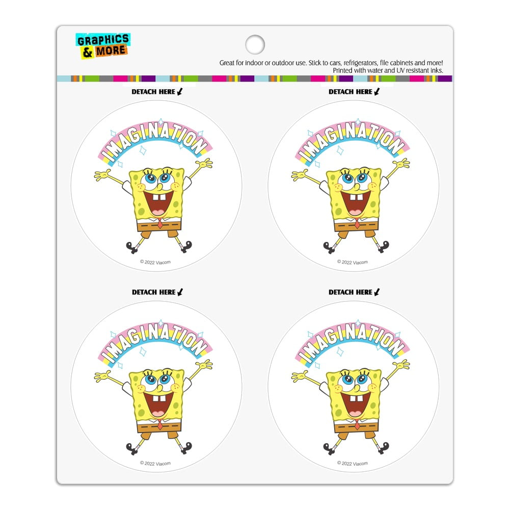 SpongeBob Imagination Rainbow Refrigerator Fridge Locker Vinyl Circle ...