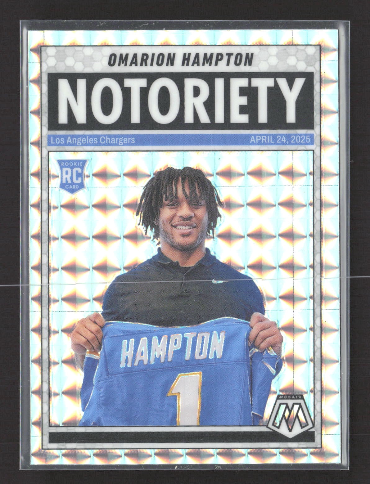 2025 Panini Mosaic Notoriety Omarion Hampton #20 Silver RC - Walmart.com