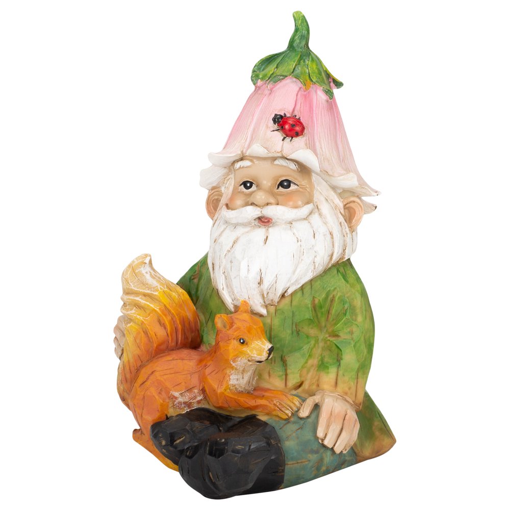 Red Carpet Studios Statuary Gnome with Squirrel - Walmart.com - Walmart.com