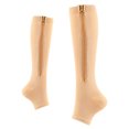 2/4Pairs Unisex Compression Stocking, Open Toe Compression Socks, Knee ...