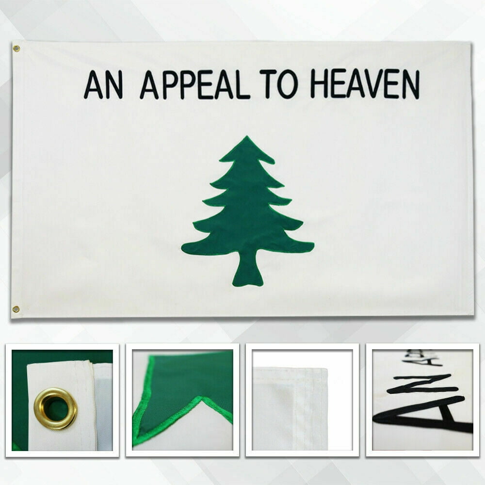 Embroidered APPEAL TO HEAVEN Liberty Tree Flag 3x5ft Embroidered Flag ...