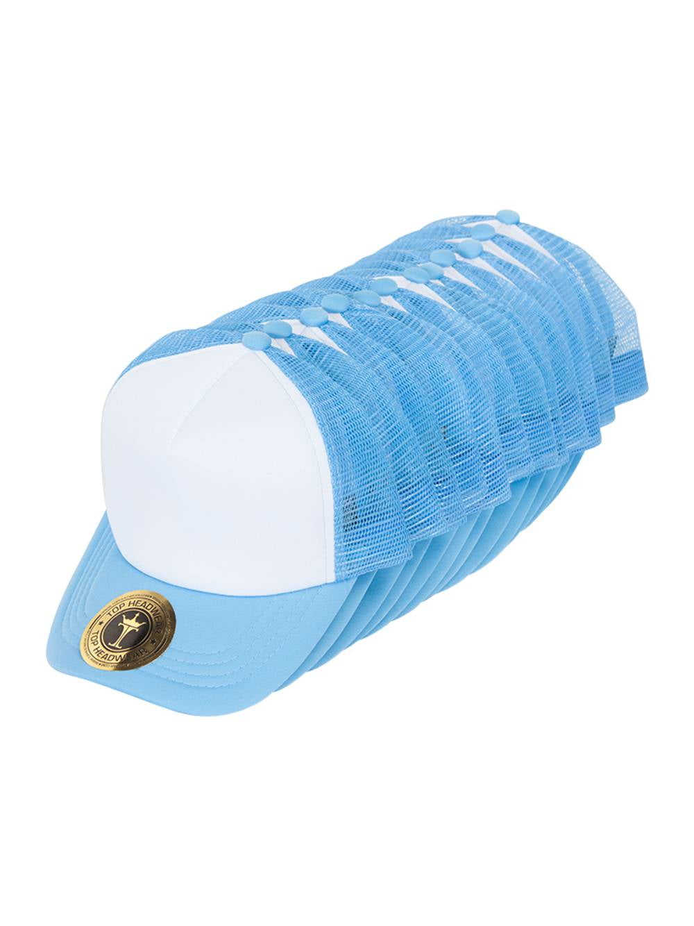 TopHeadwear 1 Dozen Low Profile Trucker Foam Mesh Hat - Walmart.com