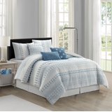 Lanco Azure Comforter Set California King Size , 7 Piece Clip ...