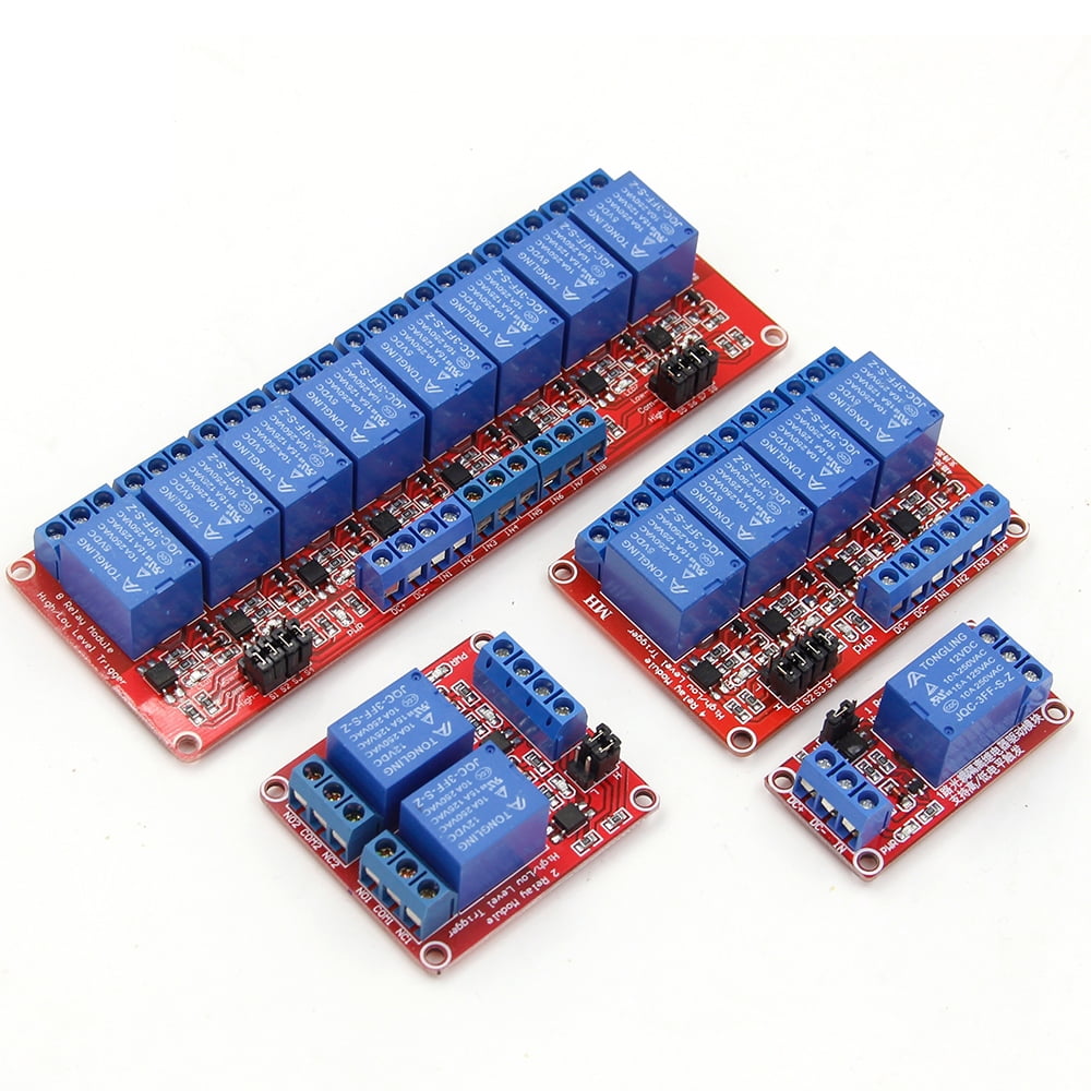 SENRISE Relay Module AC 250V/10A DC 30V/10A 1-8 Channel Choice - Walmart.com