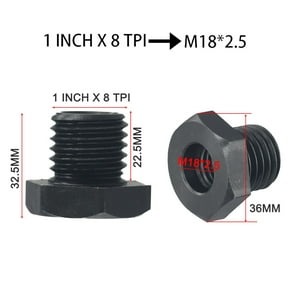 Wood Turning Lathe Headstock Spindle Chuck Adapter 1inch-8TPI to 3/4×16 ...