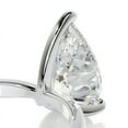 Edge Jewel 14K White Gold Plated Ring - 1.9 Ct Pear Cut Premium Diamond ...