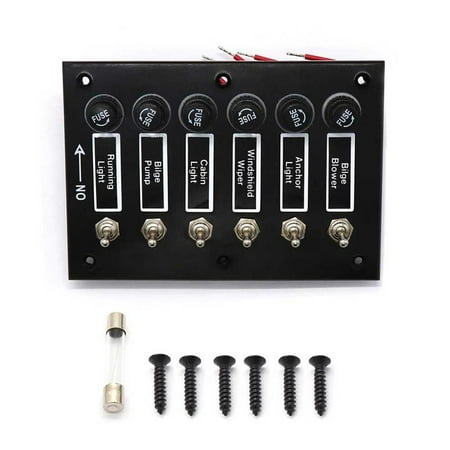 6 Gang Toggle Rocker Switch fuses panel with rocker switch Panel ...