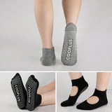 COOPLUS Womens Non Slip Athletic Socks With Grips Barefoot Workout ...