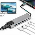 AGOZ USB C Hub with Ethernet, 6-in-1 USB C Adapter Multiport with 4K ...