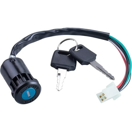 1 PC Moto 4 Wire Contact key switch for 50cc 70cc 90cc 110cc 125cc ...