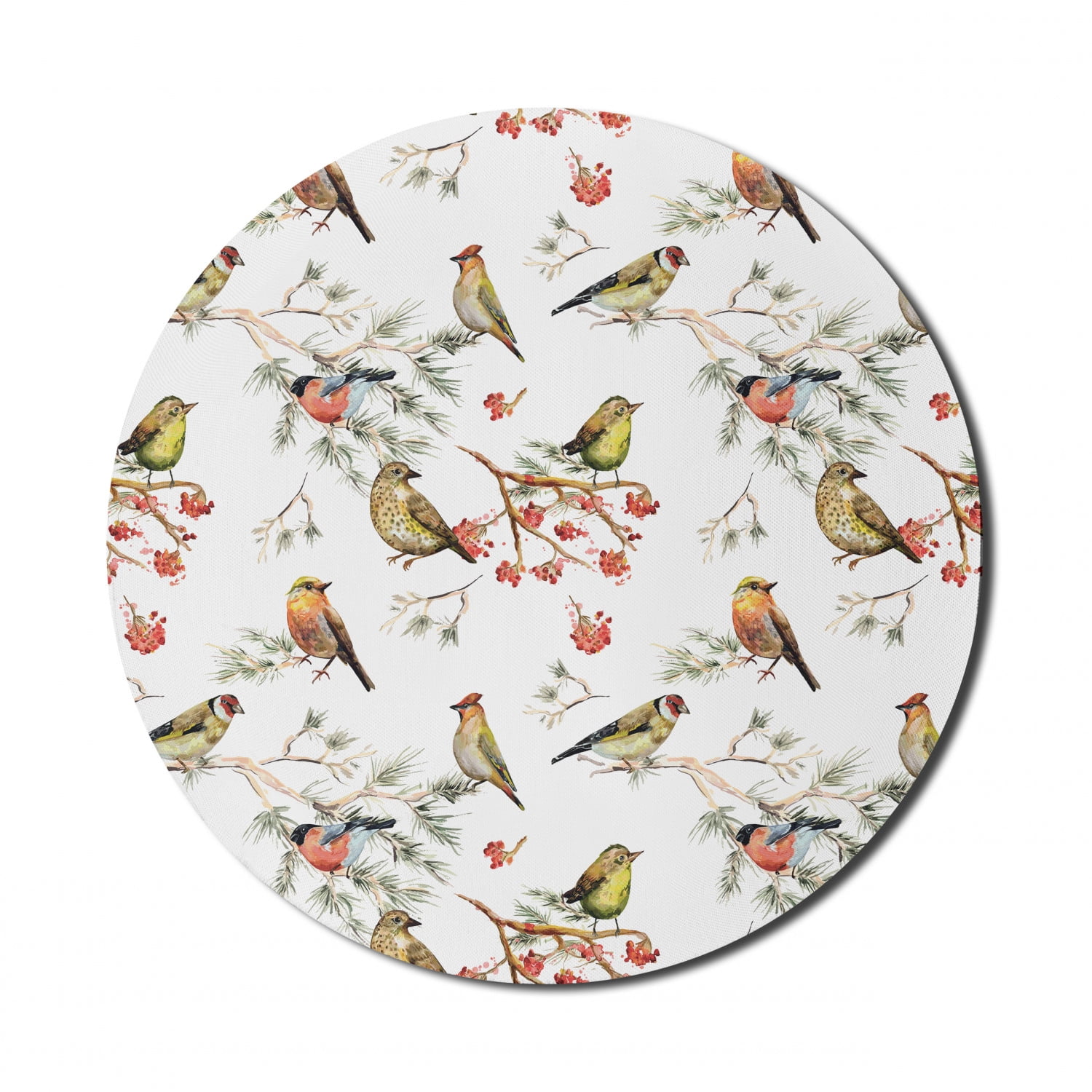 Animal Mouse Pad for Computers, Sparrows Birds Leaves Branches Pine ...