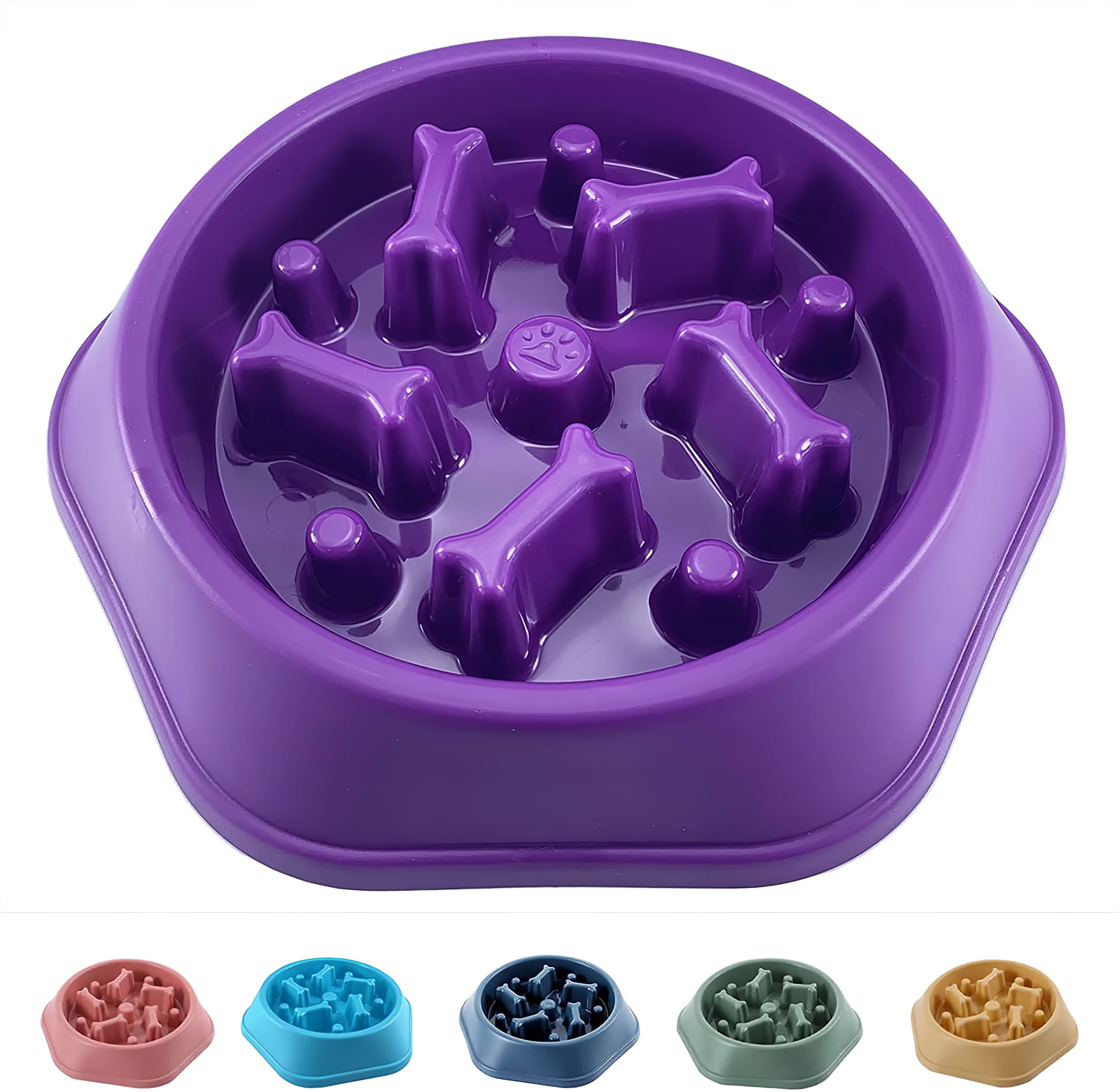 Slow Feeder Dog Bowl Agooga Anti Gulping Healthy Eating Interactive ...