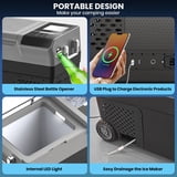12 Volt Refrigerator with Ice Maker, 40QT(38L) Electric Cooler Usable ...