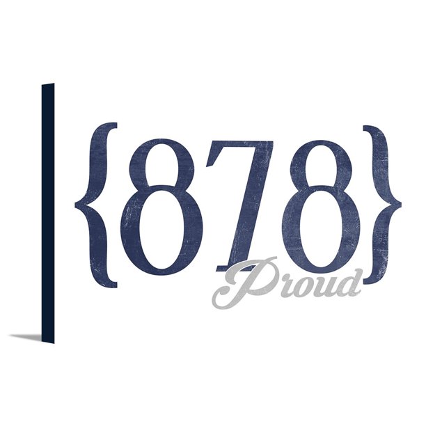 Pittsburgh, Pennsylvania - 878 Area Code (Blue) - Lantern Press Artwork ...