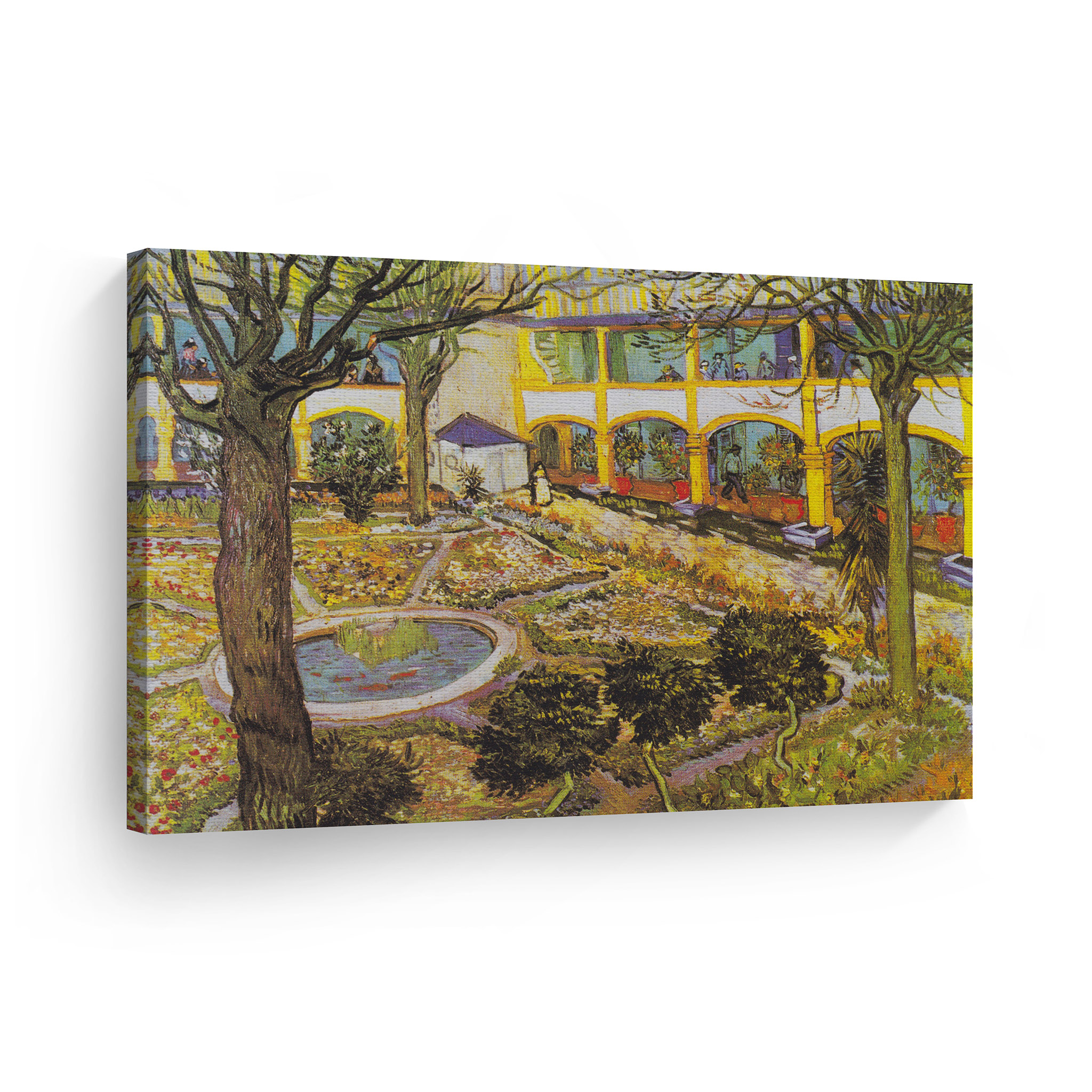 Smile Art Design Vincent Van Gogh The Courtyard of the Hospital at Arles, 1889 Canvas Wall Art ...