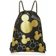 Disney Mickey Mouse Backpack Drawstring Sling Tote Bag- Silver ...