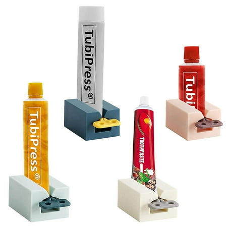 4 Pieces Toothpaste Squeezer, Rolling Toothpaste Tube Squeezer White ...