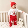 HWJAD My 1st Christmas Baby Boy Outfit Long Sleeve Romper Pants Set ...