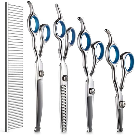 Pet Scissors for Dogs & Cats with Safety Round Tips, 5 in 1 Pet ...