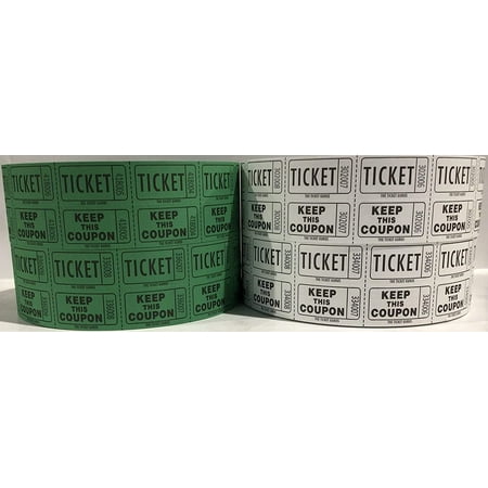 The Ticket Gurus-Raffle Tickets - (4 Rolls of 2000 Double Tickets ...