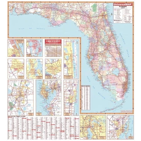 Universal Map 11413 Florida Wall Map - Roller | Walmart Canada