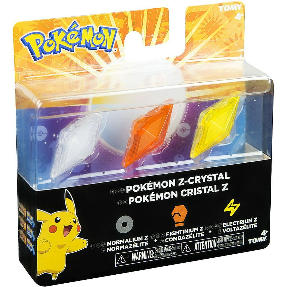 Pokemon Z-Ring Normalium Z, Frightinium Z & Electrium Z Crystal 3-Pack ...