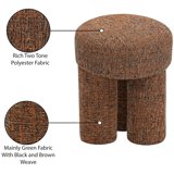Meridian Furniture Larson Cognac Fabric Ottoman/Stool - Walmart.com