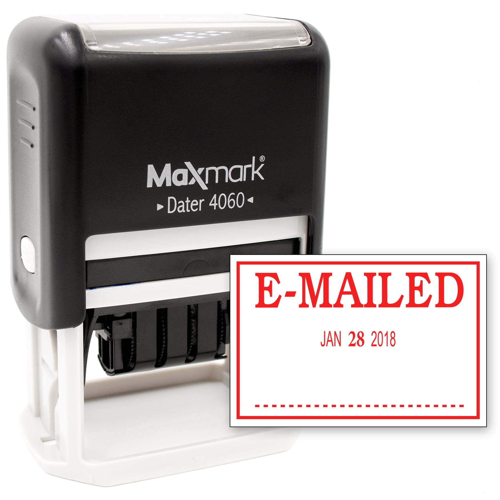 MaxMark Large Date Stamp with E-MAILED Self Inking Date Stamp, Large ...