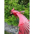 43" Tall Whimsical Kinetic Metal Red Cardinal Yard Stake Wind Spinner ...