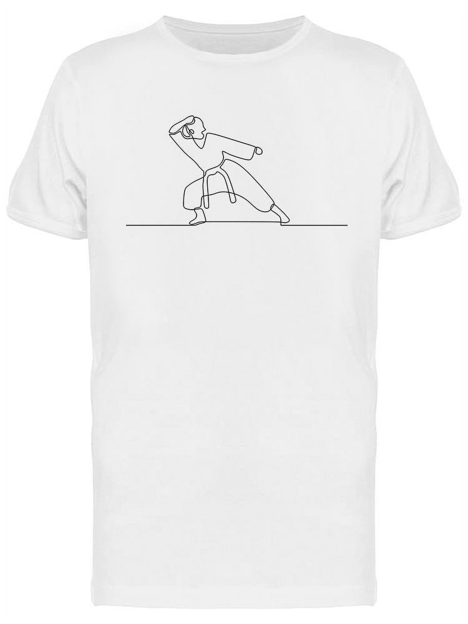 Karate Athlete One Line Drawing T-Shirt Men -Image by Shutterstock ...