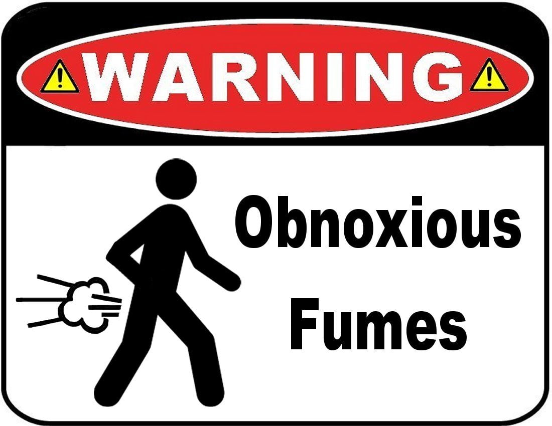 2 Count "Warning Obnoxious Fumes" 11 inch by 9.5 inch Laminated Funny ...