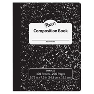 Bazic 5091 C/R 100 Ct. Premium Black Marble Composition Book Case of 48 ...