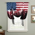 Abstract Art American Flag Tie Up Curtains for Window, Thermal ...