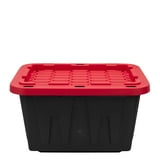 Hyper Tough Small Storage Bin, 12 Gallon Plastic Storage Container with ...