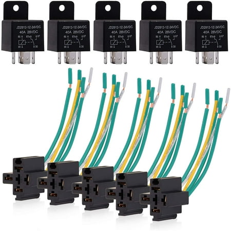 Bmatwk 5 Pin Relay Harness Car Truck Relay Socket Harness kit 5 Pre ...