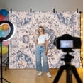 10x8ft Photo Backdrop, Vintage Blue Boho Soft Polyester Backdrop ...