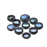 APEXEL 10-Piece Phone Camera Lens Kit: 0.63X Wide Angle, 15X Macro, 198 ...