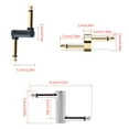 2Pcs 6.35mm 1/4'' Z Typed Male to Male Plug Connector Guitar Pedal ...