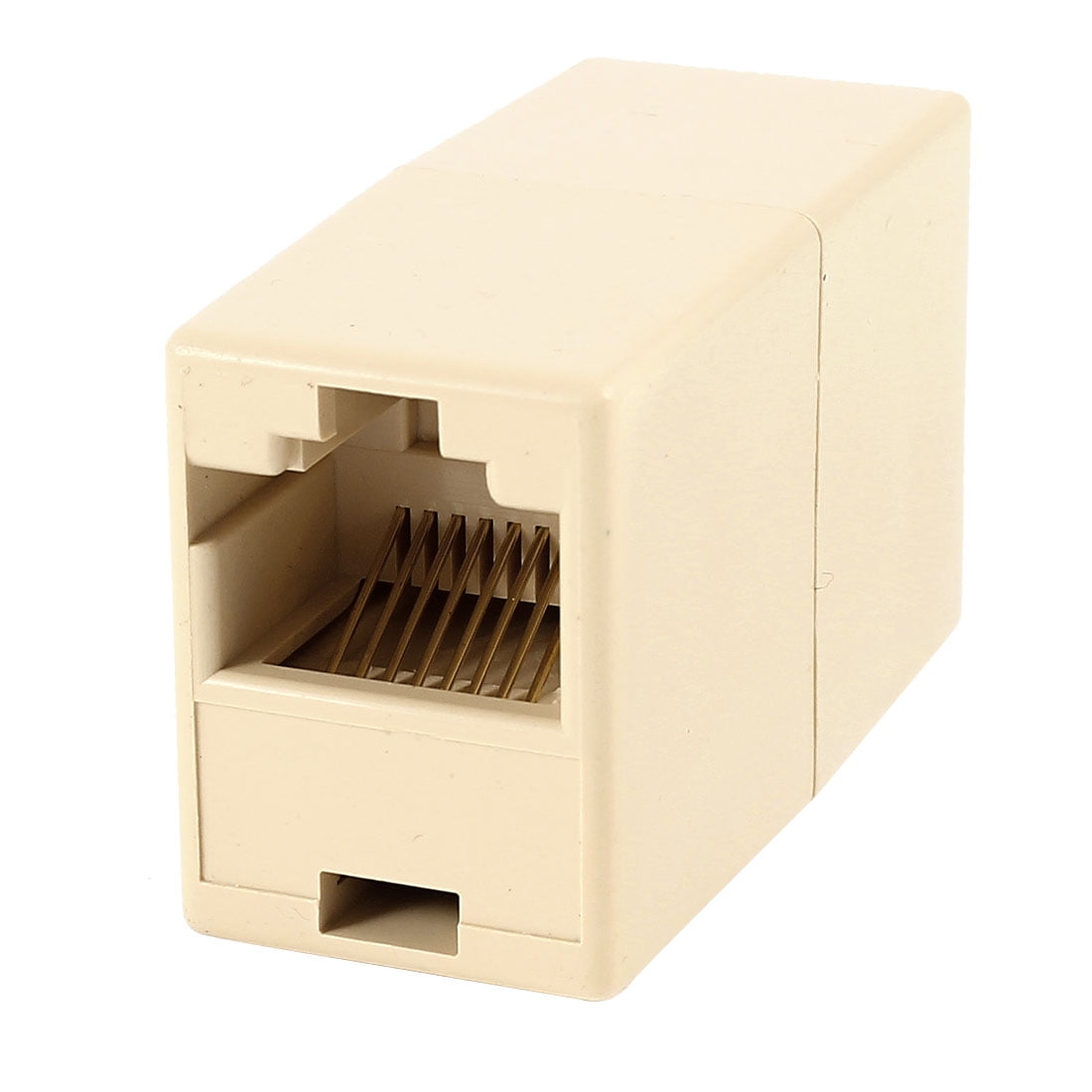 RJ45 8P8C CAT6 Female to Female Network Cable Adapter Connector Beige ...